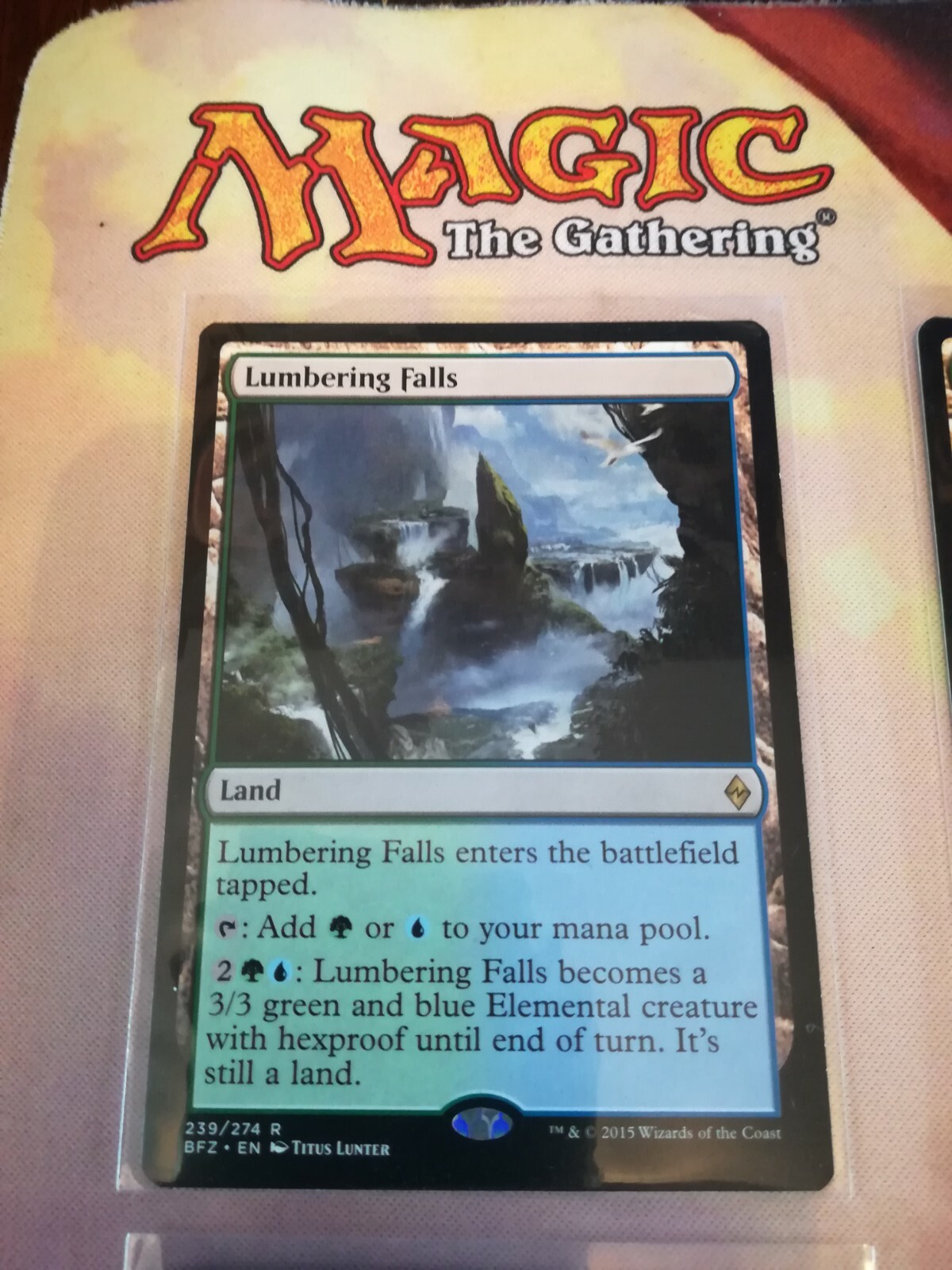 Magic The Gathering Cards - Lumbering Falls - Battle for Zendikar ...