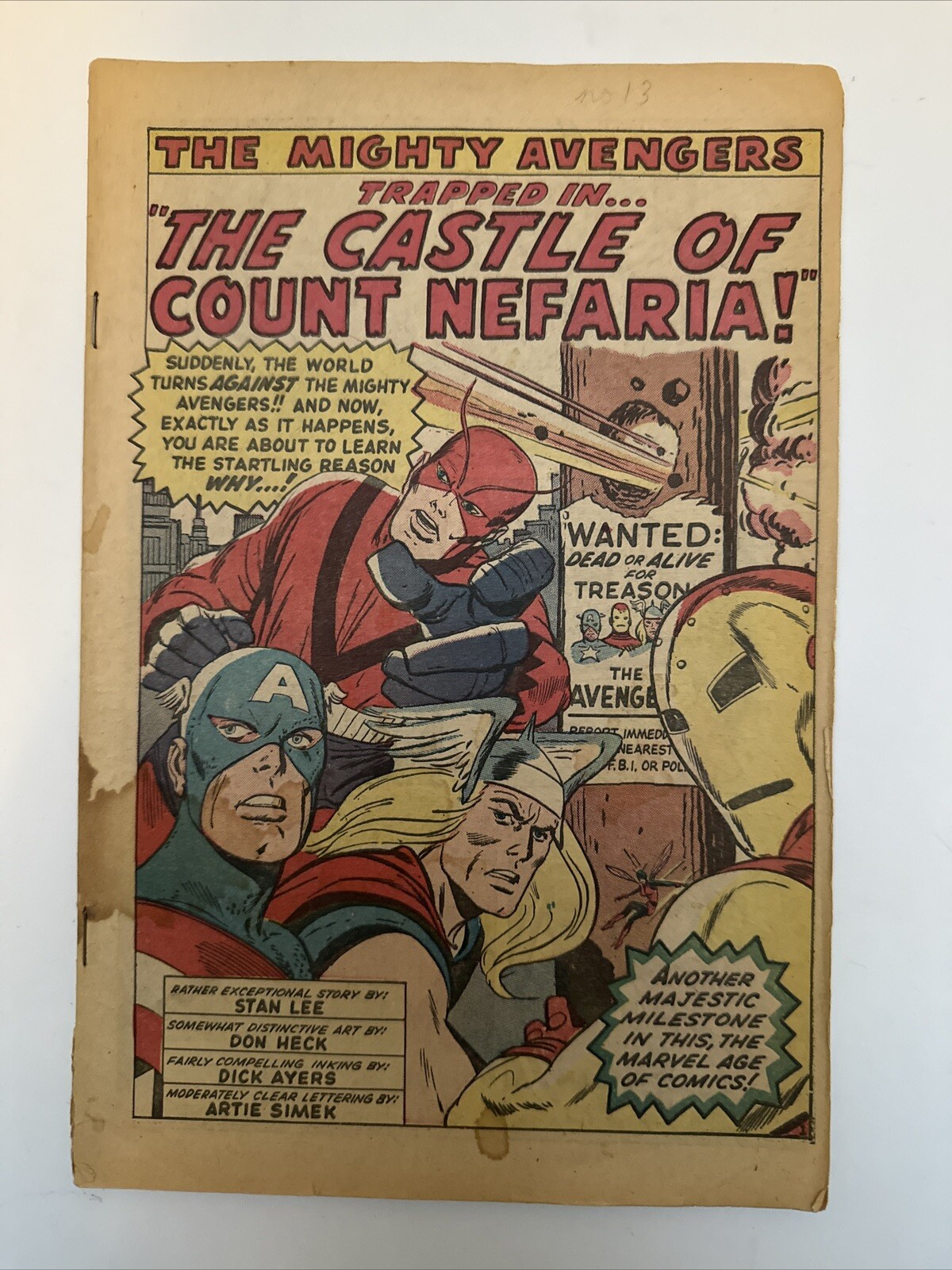 The Avengers #13 1st Appearance of Count Nefaria Marvel Comics 1965 | eBay