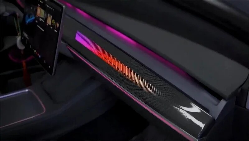 For Tesla Model 3/Y 2021 2022 2023 Dash Door Trim Panel Ambient Light ...