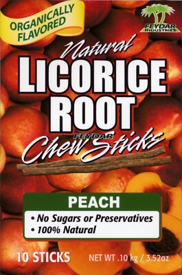 Peach Feydar Organic Licorice Root Chew Sticks (10 sticks per pack) | eBay