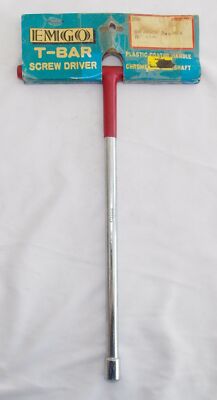 EMGO T-BAR SCREW DRIVER 8 mm HEX LONG 10" TOOL PLASTIC HANDLE CHROME ...
