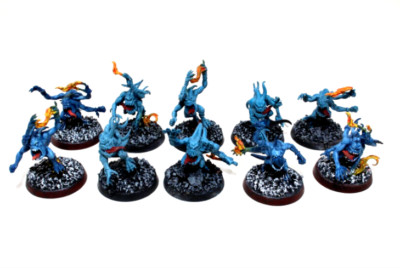 Warhammer Chaos Daemons Blue Horrors Well Painted JYS63 | eBay