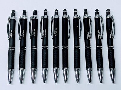 10ct Lot Misprint Metal Retractable Cross-Grip Stylus Pens: BLACK | eBay