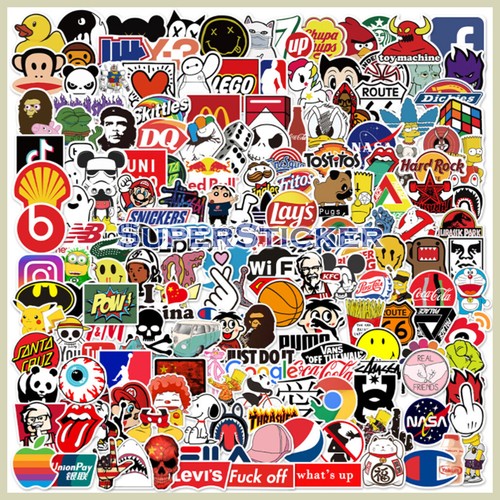1000pcs Random Stickers Bomb Logo Santa Cruz Sports Skateboard Laptop ...