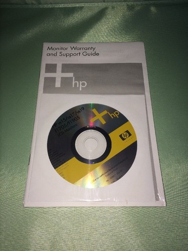 HP vs 15 vs 17 vs 19 F1705 F1905 LCD Monitor Disc and Support Guide | eBay