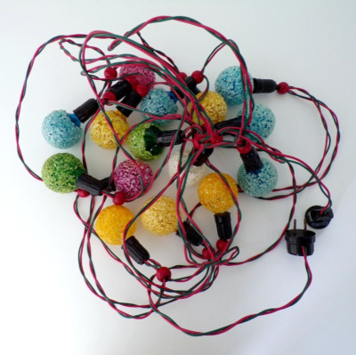 Vintage NOMA XMAS Christmas 15 Light String LIGHTED ICE Snowball Colors ...