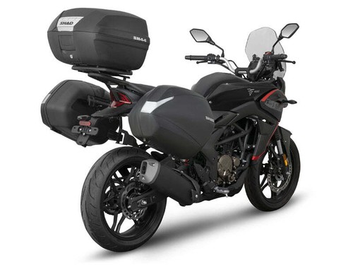 SHAD SH44 Motorcycle Top Box Black 44L Waterproof 2 Helmet Case Luggage ...