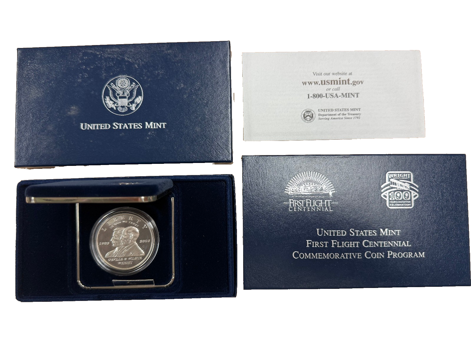 2003 United States Mint First Flight Centennial Commemorative Coin ...