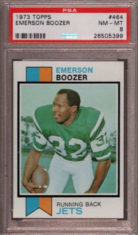 1973 TOPPS # 464 EMERSON BOOZER (RARE) NEW YORK JETS PSA 8 NM-MT | eBay