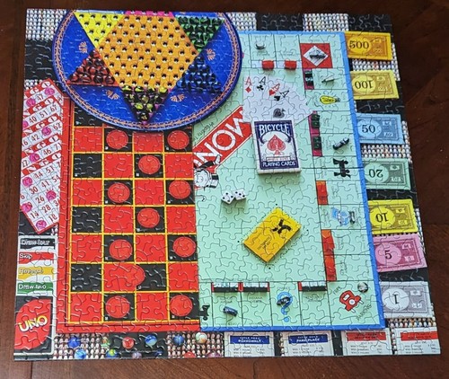 Springbok Board Games 500 piece Puzzle Pic of Monopoly Chinese Checkers ...