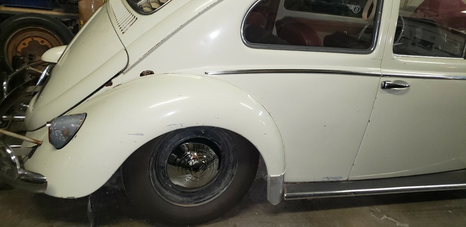 Vintage vw Volkswagen split oval window bug kdf hubcaps chrome set empi ...