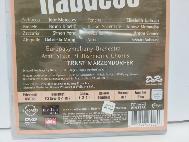 Giuseppe Verdi - Nabucco (DVD, 2007) for sale online | eBay