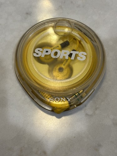 Vintage Sony Yellow Sports Earbuds Headphones MDR-E225 - Tested Working ...