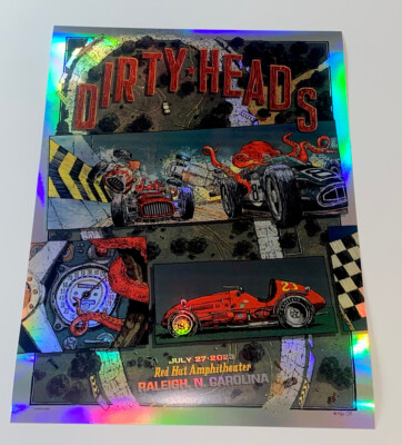 Dirty Heads Poster Raleigh NC Red Hat Amp 2023 S/N Silkscreen Official ...