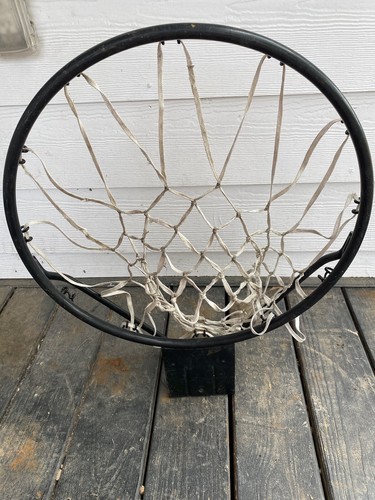 Basketball Rim & Net All Weather Hoop Replacement Black 19” Outer ...