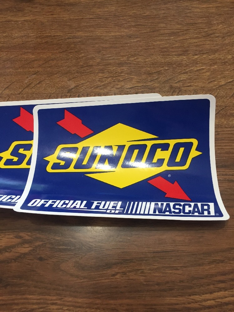 Sunoco Stickers Official fuel of NASCAR sticker 6 1/2 by 4 3/4 inches ...