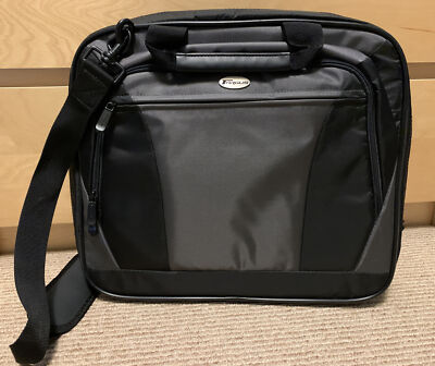 Targus Large Laptop Computer Bag w/Shoulder Strap Black Gray 15" | eBay