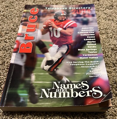 2004 Eli Manning Bruce MS Phone Book Ole Miss Rebels New York Giants | eBay