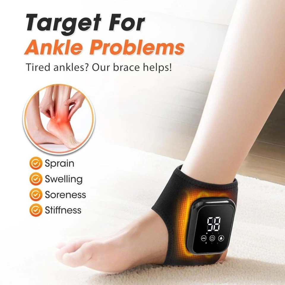 Foot Ankle Vibration Massager 3-speed Infrared Hot Compress Therapy ...