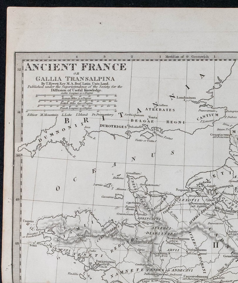 1831 - France (Ancient Gaul) - Antique Map - SDUK - Celts | eBay UK