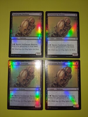 FOIL Sanitarium Skeleton x4 Commander Legends 4x Magic the Gathering ...