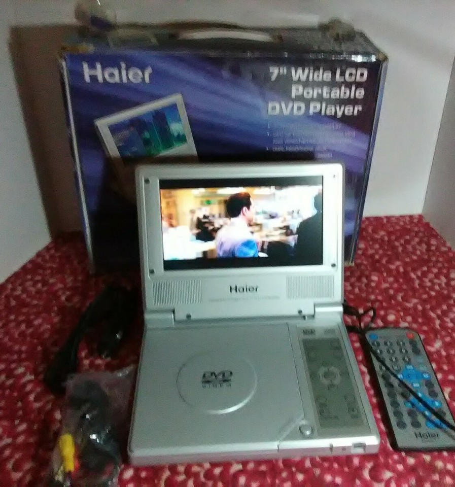 Haier Portable DVD Player w/ 7” TFT LCD Monitor with remote | eBay