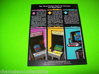 UP YOUR ALLEY DANGER ZONE +1 ORIGINAL NOS VIDEO ARCADE GAME FLYER ...