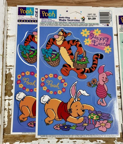Winnie The Pooh Easter Disney Color Static Cling Window Decorations 5 1 ...