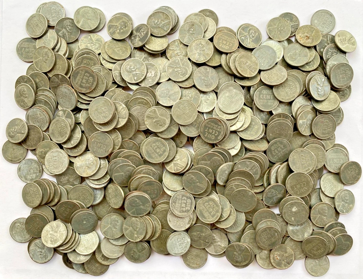 Lot of 500 Pennies 1943 Steel Wheat Penny One Cent Coins WWII | eBay