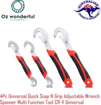 4pcs Universal Wrench Quick Snap and Grip Adjustable Spanner Multi ...