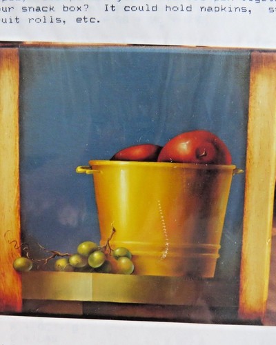 CHERI ROL 1991 BRASS BUCKET FRUIT OIL STILL LIFE PAINTING PATTERN PACK ...