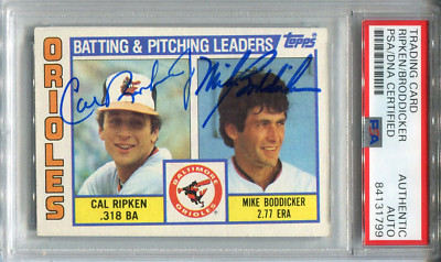 Cal Ripken Jr. & Mike Boddicker Autographed 1984 Topps Card (PSA) | eBay