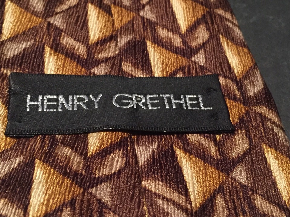 henry grethel tie 100% Silk Printed & Imported Italy 58” 4” Made USA | eBay