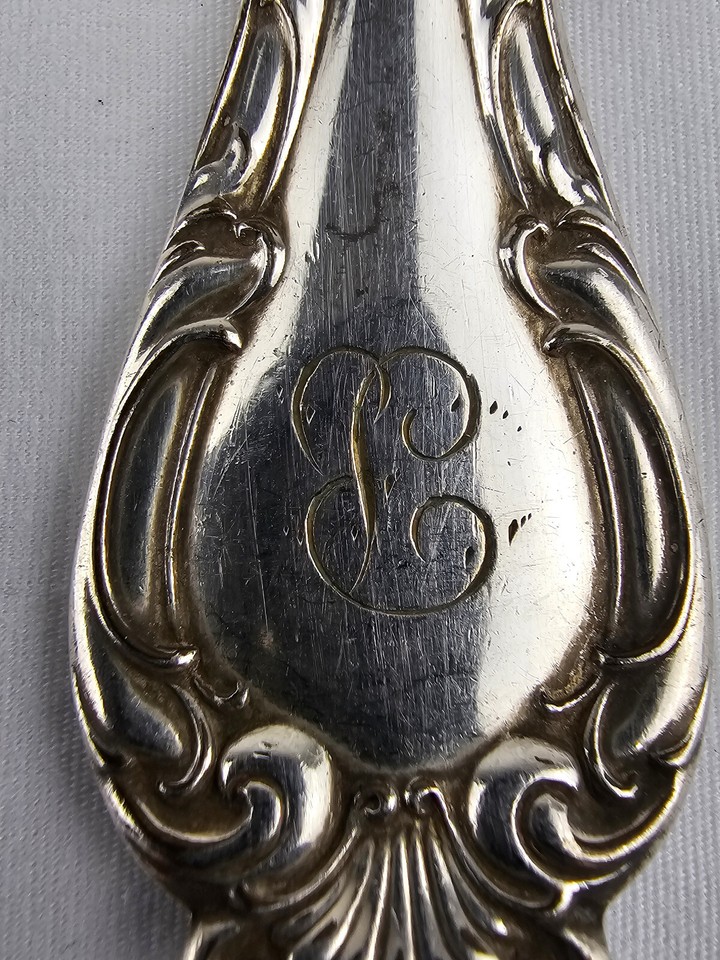 1835 R. Wallace A1 Silverplate "Floral" Table/Serving Spoons 9 Pieces ...