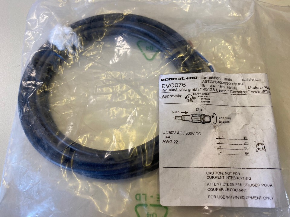 Ifm Ecomat EVC076 Connection Cable Inductive Sensor M12 NEW OVP | eBay
