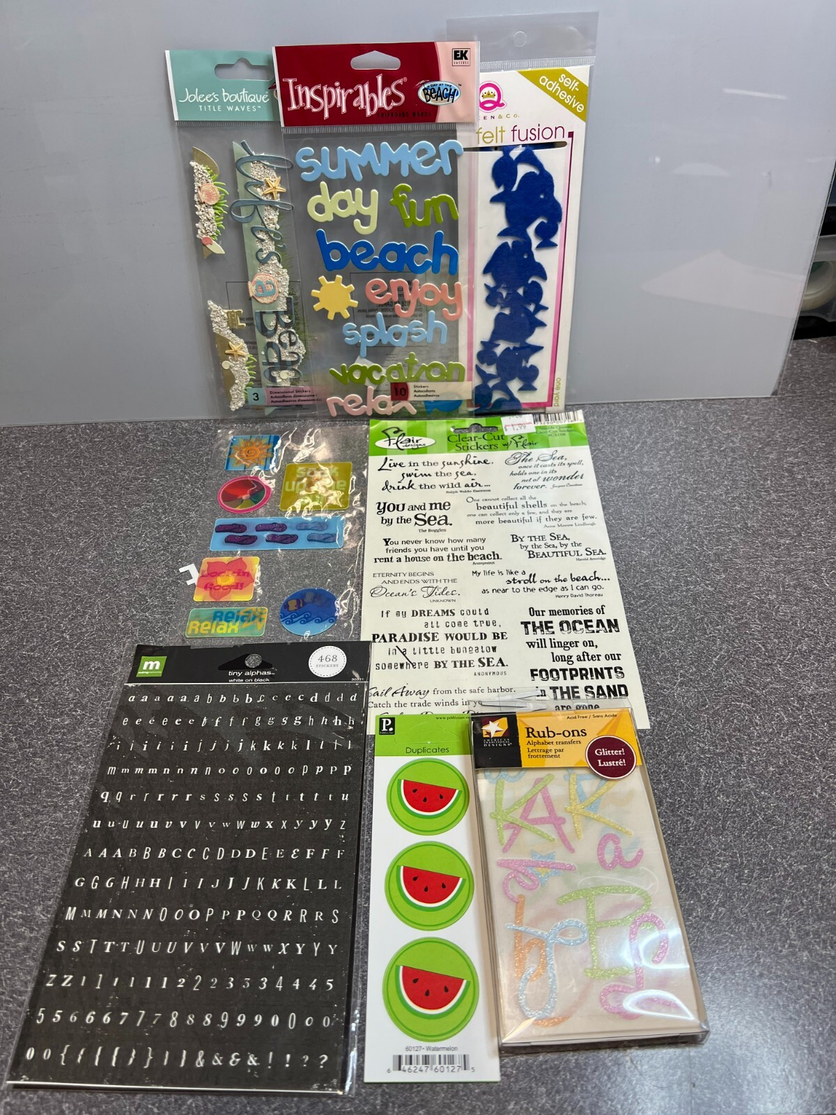 Lot of 8 Packs of Stickers for Scrapbook, Journal, Art - Theme: 'Season ...