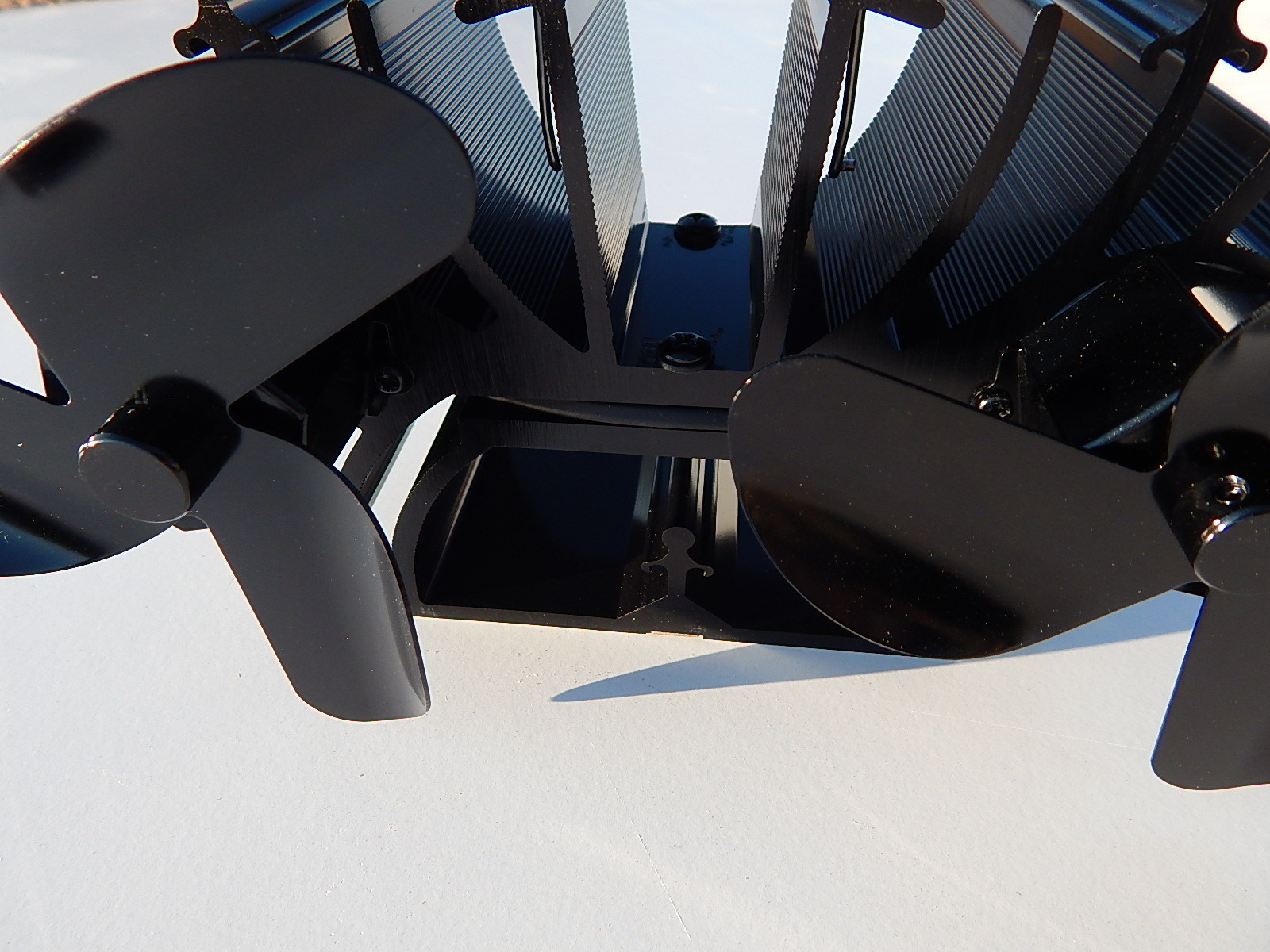 DOUBLE MINI FAN Heat powered combustion stove Ecofan wood heater Eco ...