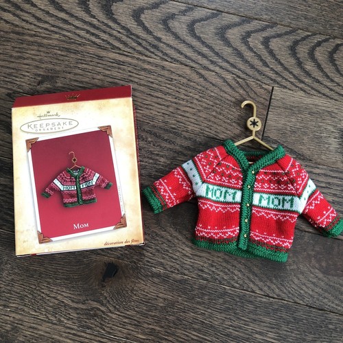 Hallmark Keepsake Ornament 2004 MOM Ugly Sweater On Hanger Christmas ...