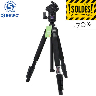 BENRO A350FBH1 -70%! Kit Treppiede Universale Alluminio 4 Sezioni Testa ...