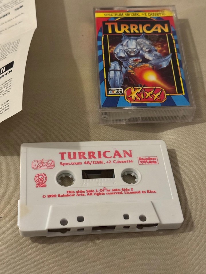 Turrican Game for the ZX Spectrum 1990 Tape +Instruction leaflet Good ...