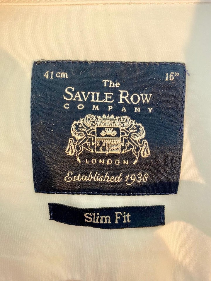 The Savile Row Company Men’s Shirt – White – Size L – Slim Fit | eBay