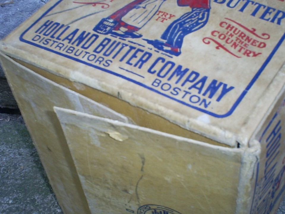Vintage Advertising HOLLARND BUTTER CO Cardboard Box Shipping Crate | eBay