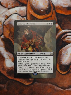 Magic the Gathering Demonic Covenant Hand Painted Unique Custom MTG ...