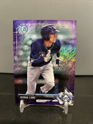 2017 Bowman Chrome Prospects Joshua Lowe Purple Shimmer Refractor # ...