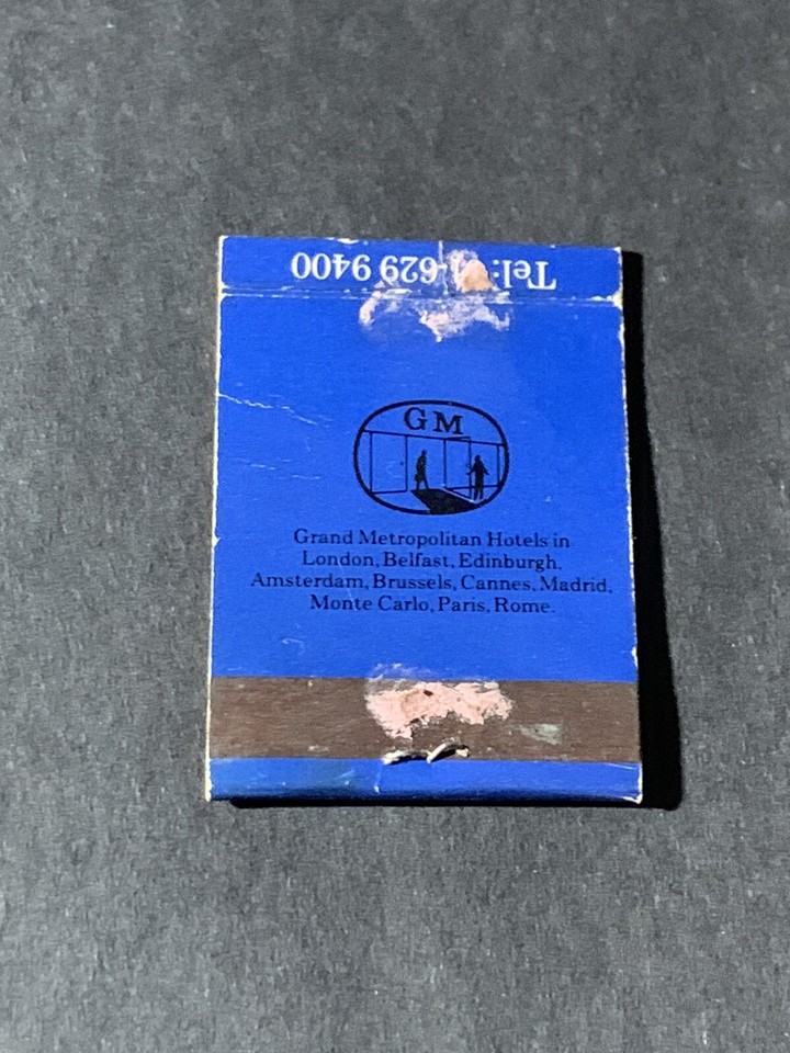 Vintage Britain Matchbook: “The Britannia - Governor’s Square” London ...