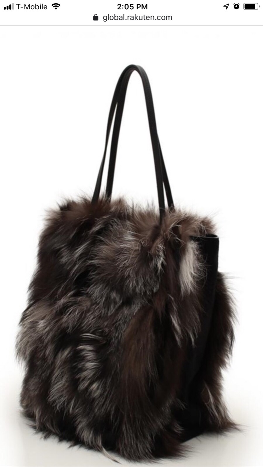 Michael Kors Eleanor Large Genuine Fox Fur Satchel - Gem