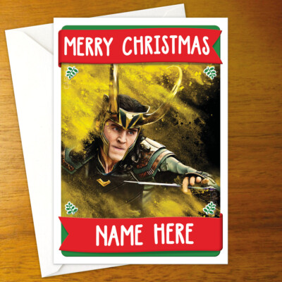 LOKI Personalised CHRISTMAS Card - personalized xmas holidays thor ...