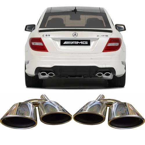 For Mercedes Benz AMG Style Exhaust Tips W212 E350 E400 C63 C300 C350 ...