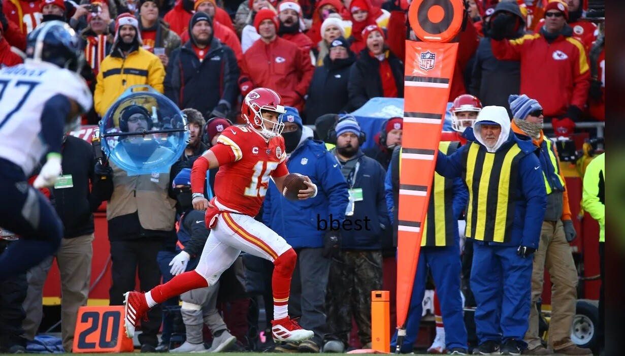 PAT MAHOMES KC CHEIFS QB TD RUN 1/19/20 AFC CHAMPIONSHIP COLOR 8X10 VS ...