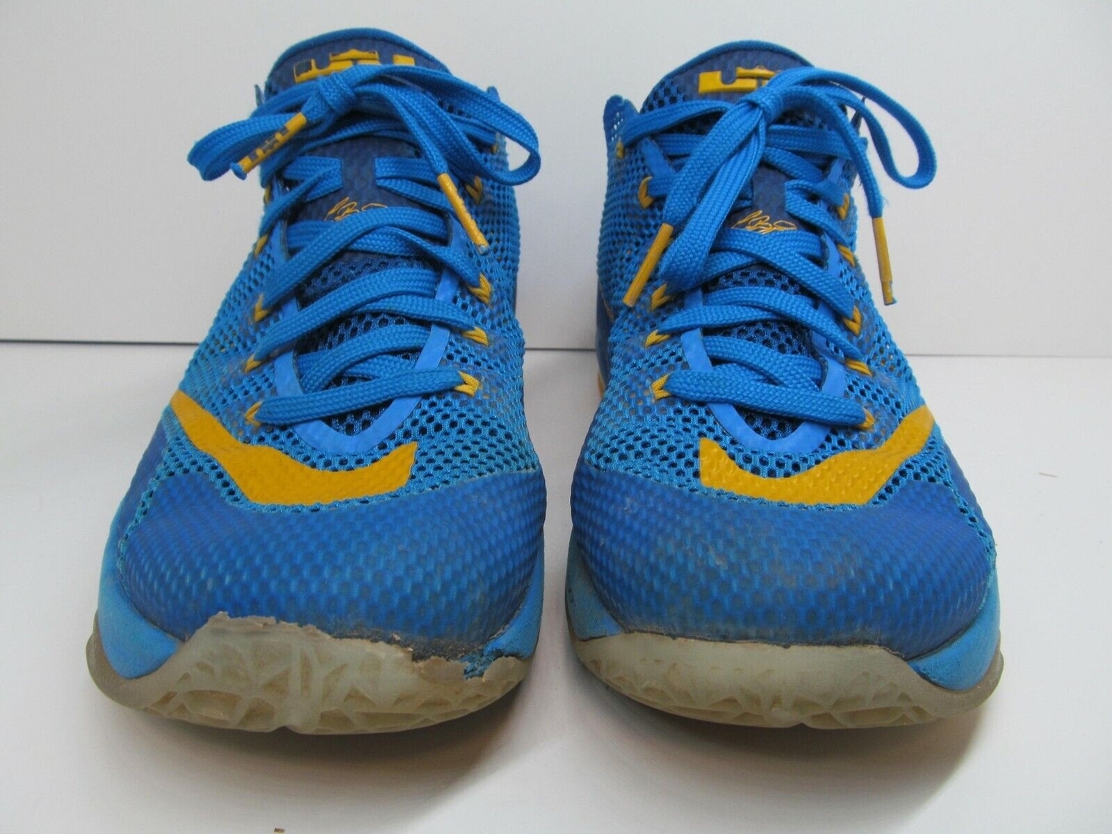 Nike Lebron Entourage Blue Gold Basketball Sneakers … - Gem